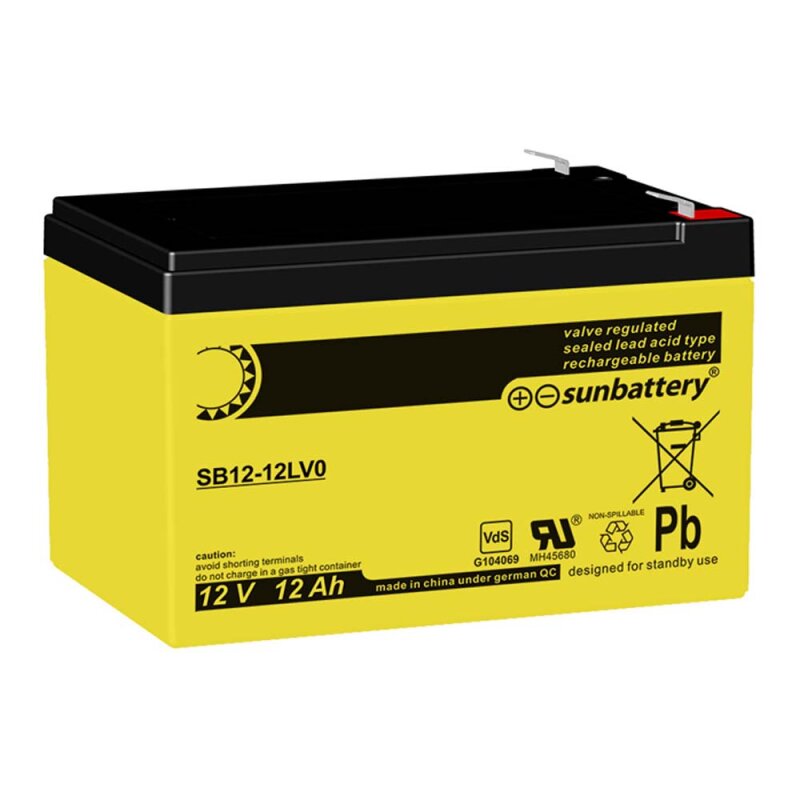 Sun Battery - 12V / 12 Ah Bleiakku - Standard (SB12-12 LVO) | MUR-TAC