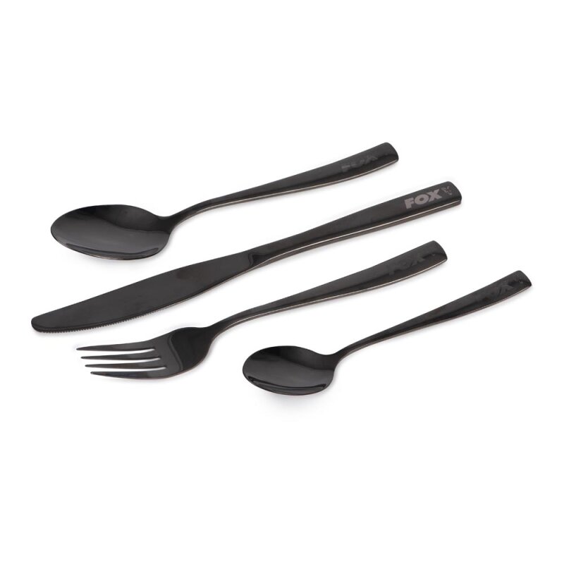 Fox - Cookware Black Stainless Cutlery Set | MUR-TACKLE-SHOP
