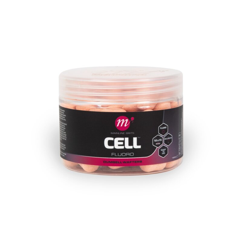 Mainline - Cell Fluoro Dumbell Wafters - 12 x 15mm | MUR-TACKLE-SHOP